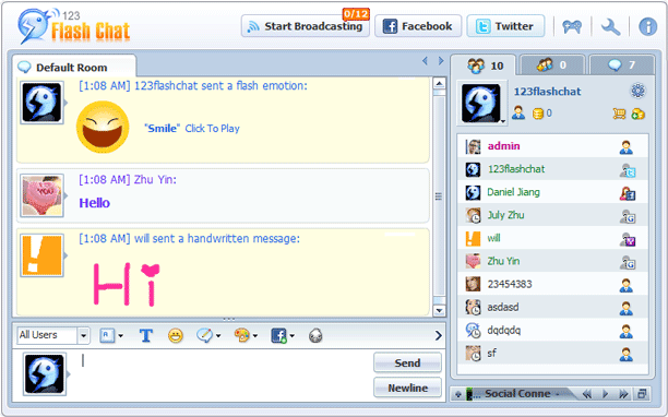 Getting Started-123 Flash Chat Client Help