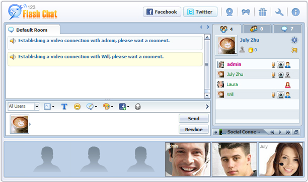 Chat Panel-123 Flash Chat Client Help