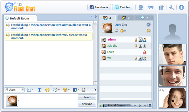 Chat Panel-123 Flash Chat Client Help